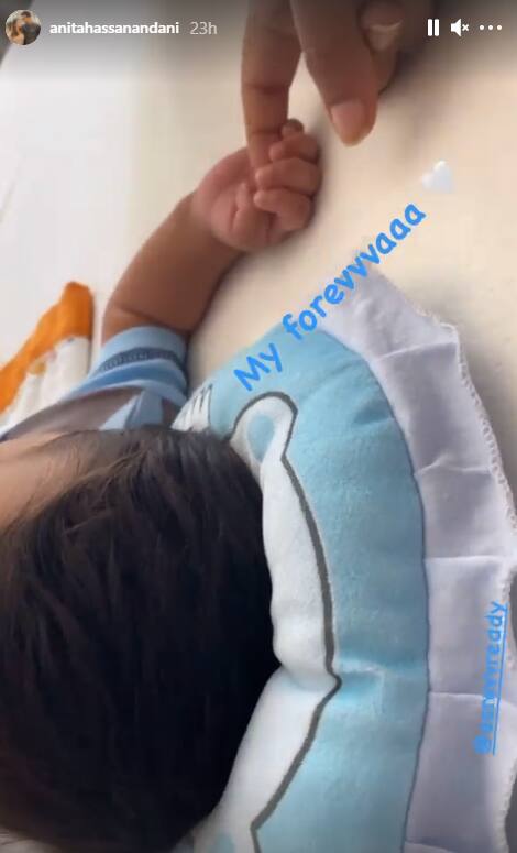 IN PICS: New Mommy Anita Hassanandani Showering Love On Baby Son Aarav ...