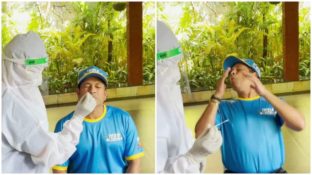 Sachin Tendulkar Pranks A Medical Staff During Covid Test, Watch Indian ...