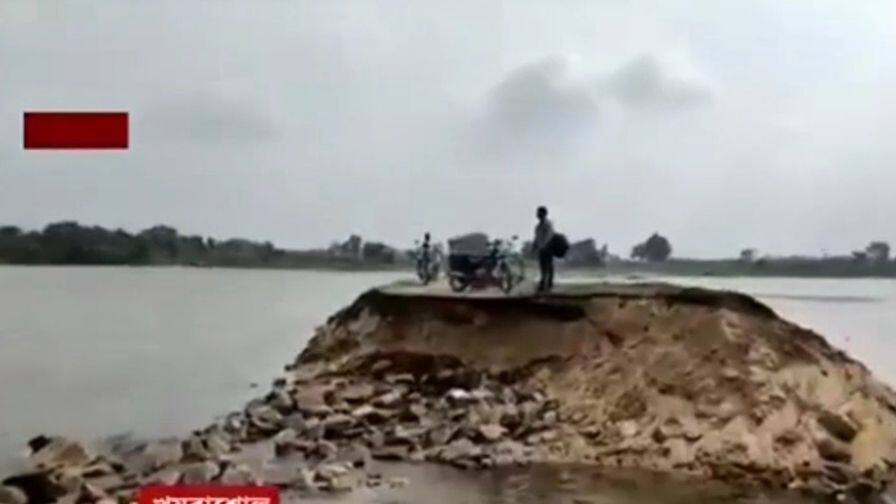 Heavy Rain: Temporary bridge washed away in Ajay River in Khayrasole ...