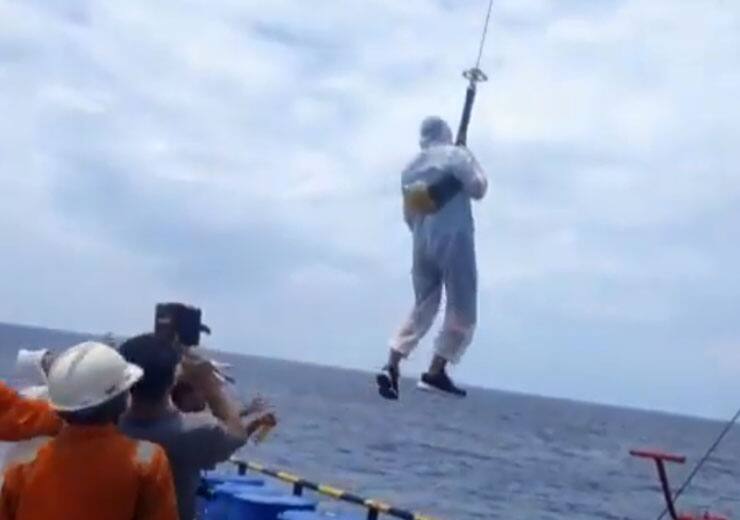 Indian Coast Guard airlifted merchant ship MT ELIM captain medical ...