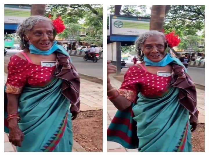 Bengaluru elderly rag picker women introduces herself with English song ...