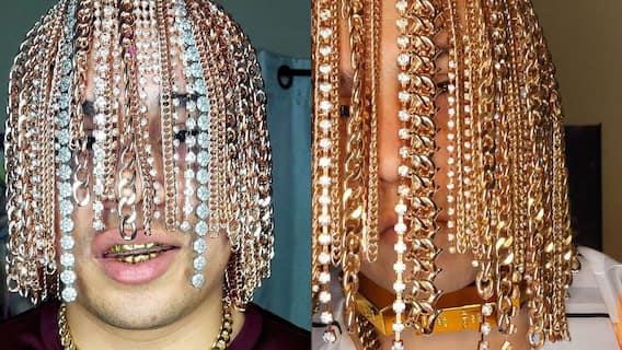 ‘Gold Hair’: Mexican Rapper Goes Viral After Getting Gold Chain Hooks ...