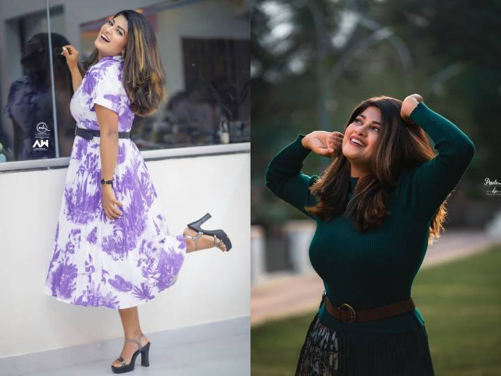 dhanashri kadgaonkar new photoshoot in purple dress | Photo: धनश्रीचा ...