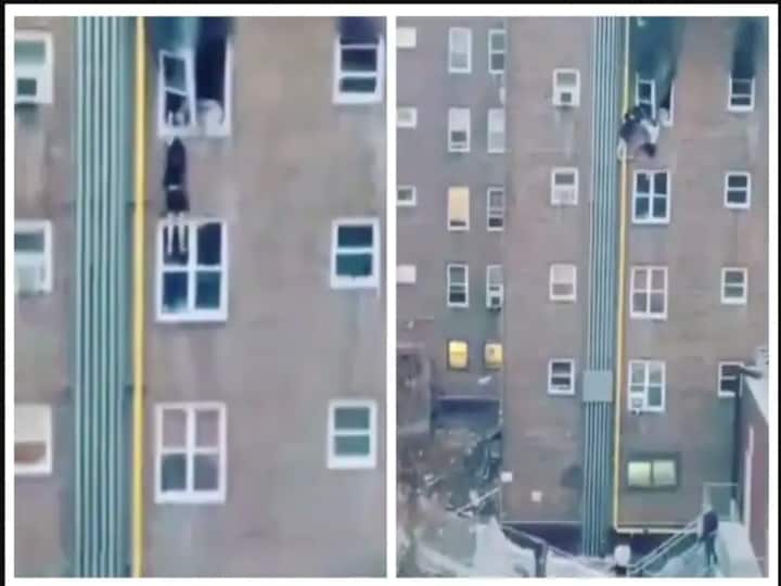 Newyork: 13 and 18 year old children escaping by dangling out of window ...