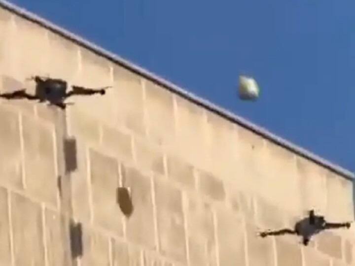 Drones playing football in sky video goes viral | Watch: आसमान में ...