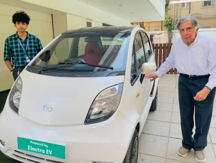 Super Proud Electra EV Delivers Owner Ratan Tata Special Custom Made Nano