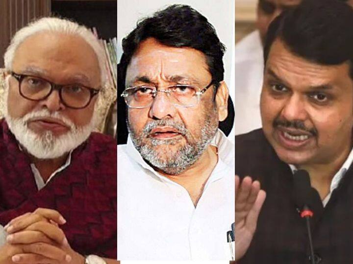 political marathi news Chhagan Bhujbal answered Devendra Fadnavis on Nawab Malik resignation ...