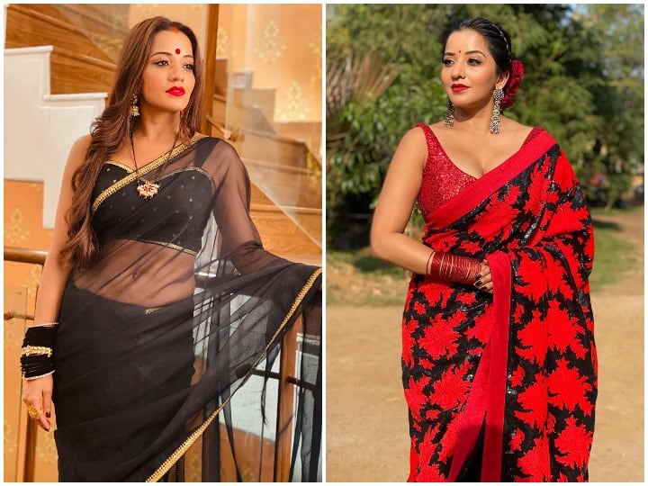 Monalisa Looking Sizzling In Traditional Saree Also, See Monalisa Red ...