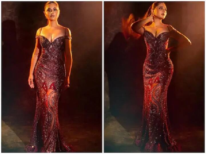 TV actress Rashmi Desai looking bold and glamorous in wine outfit, see ...