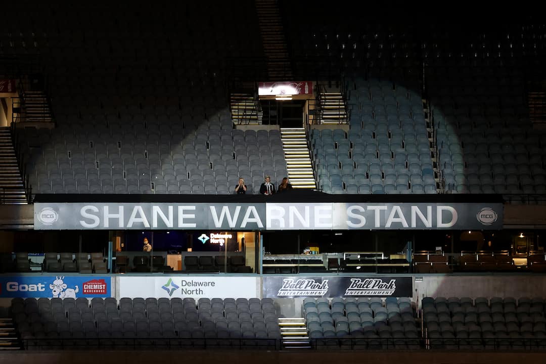 The Shane Warne Stand Unveiled at The MCG By His Children | Shane Warne ...