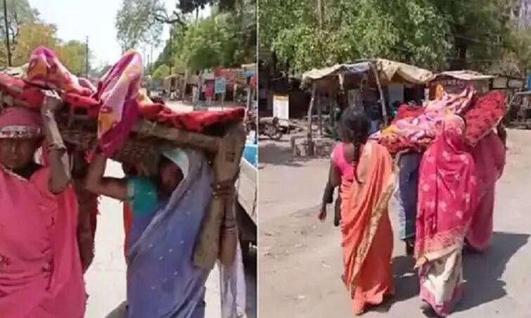 Rewa Madhya Pradesh Four Daughters Took Dead Body Of Mother On Cot 5 Km