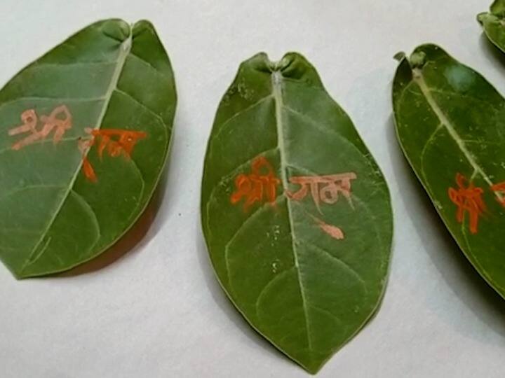 An artist from Devgad paints Hanuman on Rui leaves on the occasion of ...