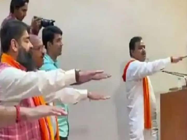 Haryana BJP MLA Aseem Goel take oath to make India Hindu Rashtra ...