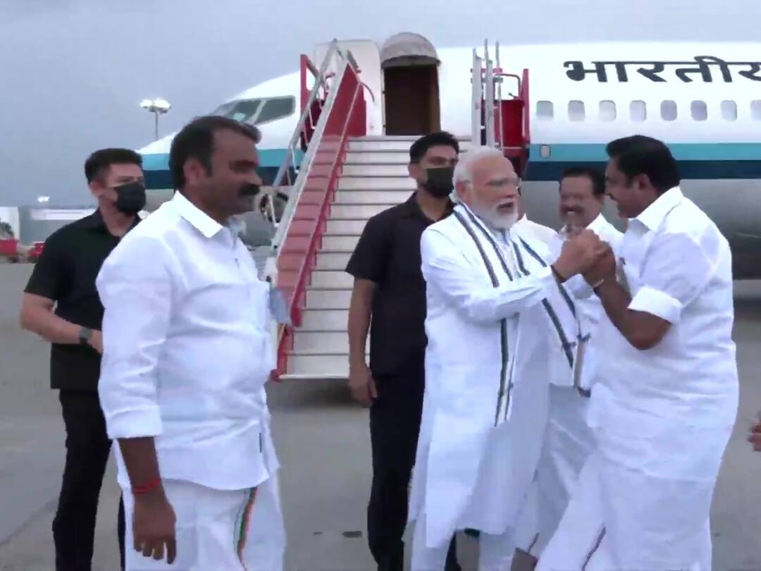 PM Modi Chennai Visit PM arrives in Chennai AIADMK Edappadi Palanisamy ...