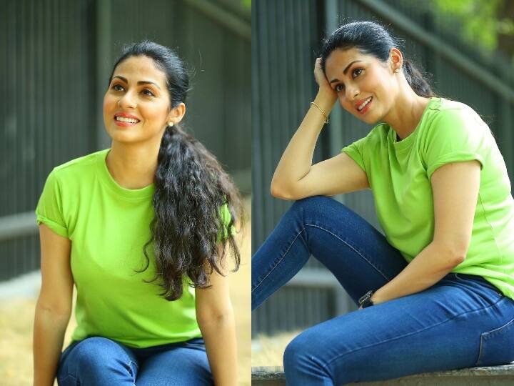 Actress Sadha latest green dress photoshoot | Actress Sadha : உன்னாலே ...