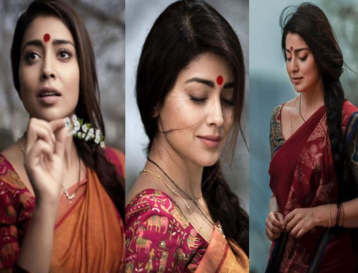 RRR Actress Shriya Saran looks stunning in beautiful saree look, see ...