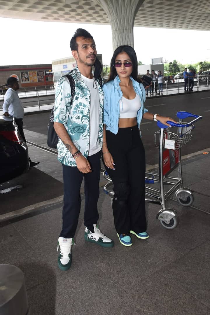 Yuzvendra Chahal and dhanahsree verma spotted together at airport | Yuzvendra Dhanashree: रिश्ते ...