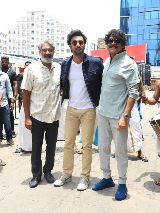 Ranbir Kapoor Meets Nagarjuna, SS Rajamouli In Chennai Ranbir Kapoor Meets Nagarjuna, SS Rajamouli In Chennai