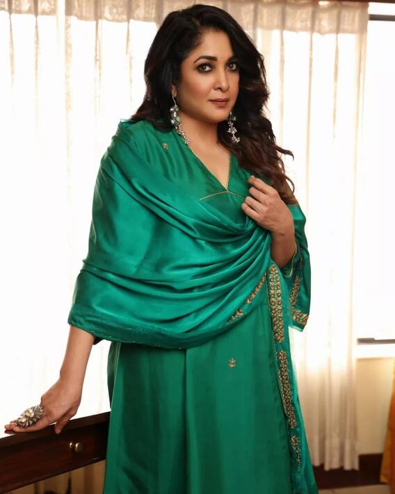 Actress Ramya Krishnan Latest Photos In Green Western Wear | Actress ...