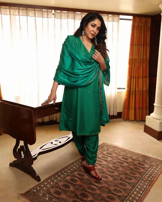 Actress Ramya Krishnan Latest Photos In Green Western Wear | Actress ...