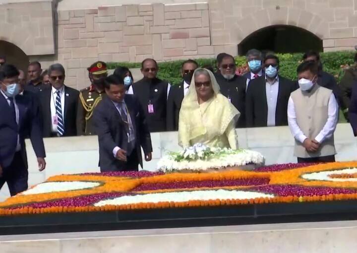 In PhotosL The ceremonial reception of Bangladesh PM Sheikh Hasina underway at the Rashtrapati ...