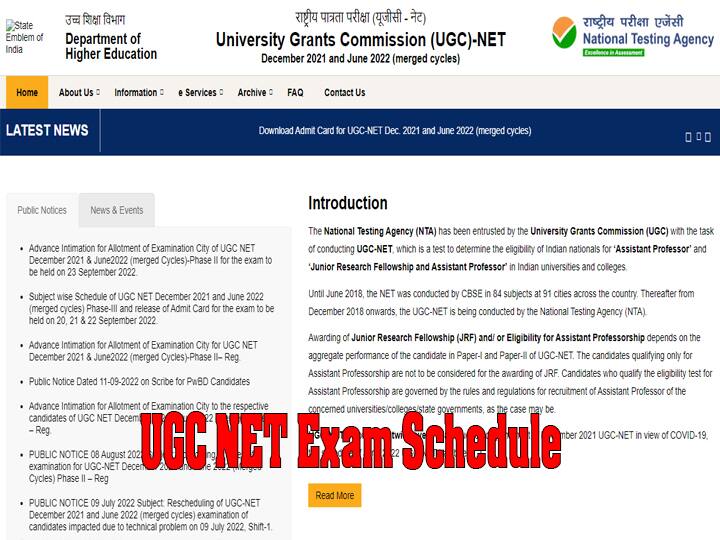 UGC NET Exam Schedule NTA Released Schedule For UGC NET Phase 3 Exam ...