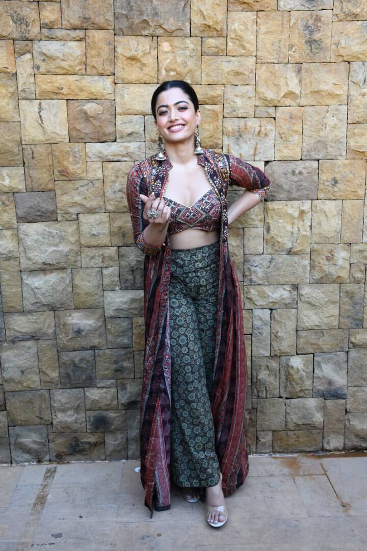 Goodbye actress rashmika mandanna busy in film promotion see her latest ...