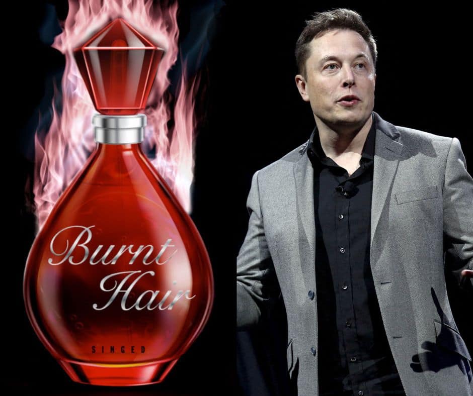 Elon Musk perfume salesman Burnt Hair perfume finest fragrance on Earth ...