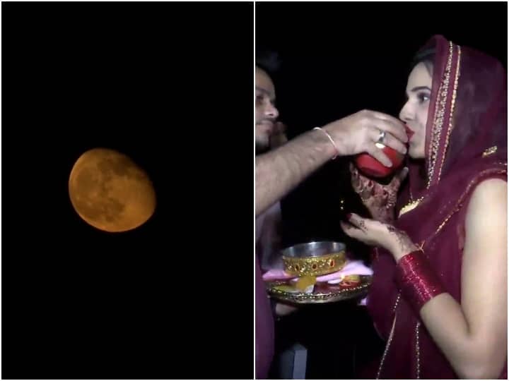 Karwa Chauth moon rises in many cities, karwa chauth chand nikalne ka samay delhi noid jaipur ...
