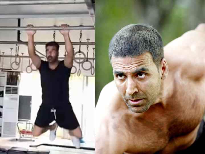 Akshay Kumar Shares fitness video on internet | Fitness Mantra: 55 साल के Akshay Kumar का ...