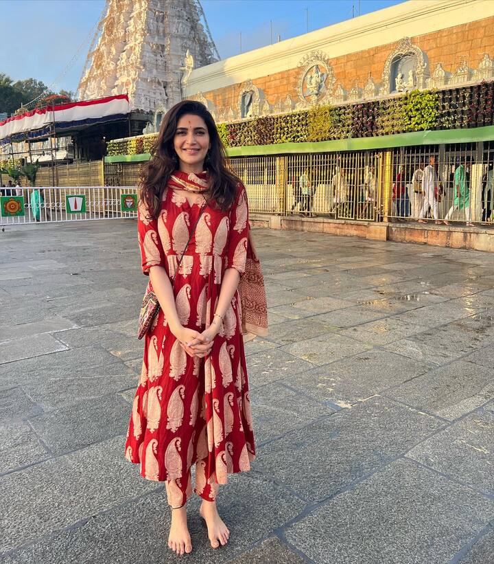 Karishma Tanna shared photos from Tirupati Temple with husband Varun ...