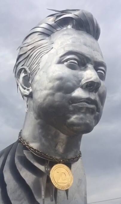 Elon Musk Face And Goat Body 30 Foot Statue Made In Canada At Cost Of ...