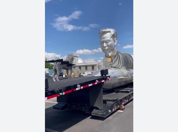 Elon Musk Face And Goat Body 30 Foot Statue Made In Canada At Cost Of ...
