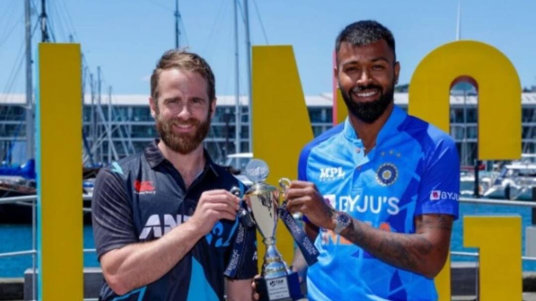 Hardik Pandya, Kane Williamson releases India vs NewZealand T20 Series trophy | IND vs NZ ...