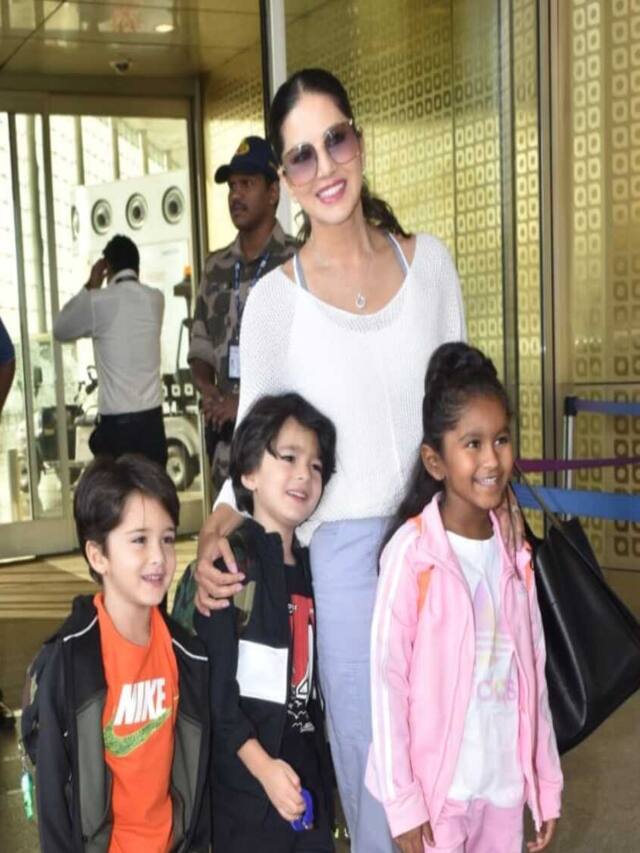 Sunny Leone And Her Family Leave For Christmas Holidays