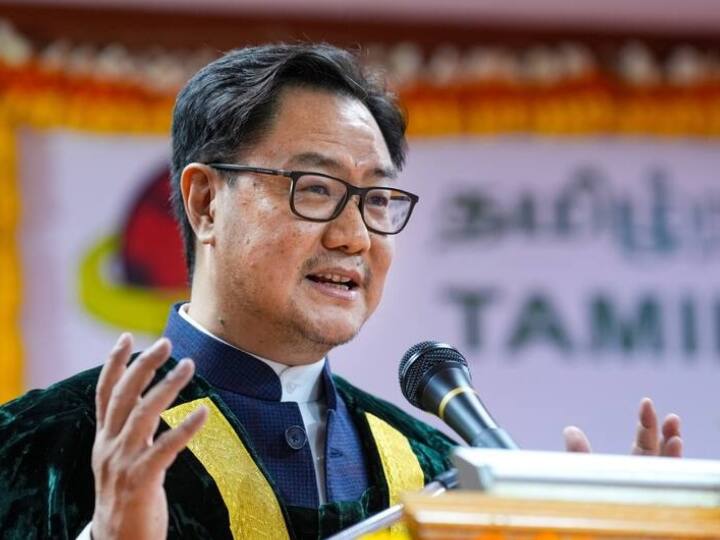 Kiren Rijiju said Modi Government giving full support to judiciary to resolve pending cases ...