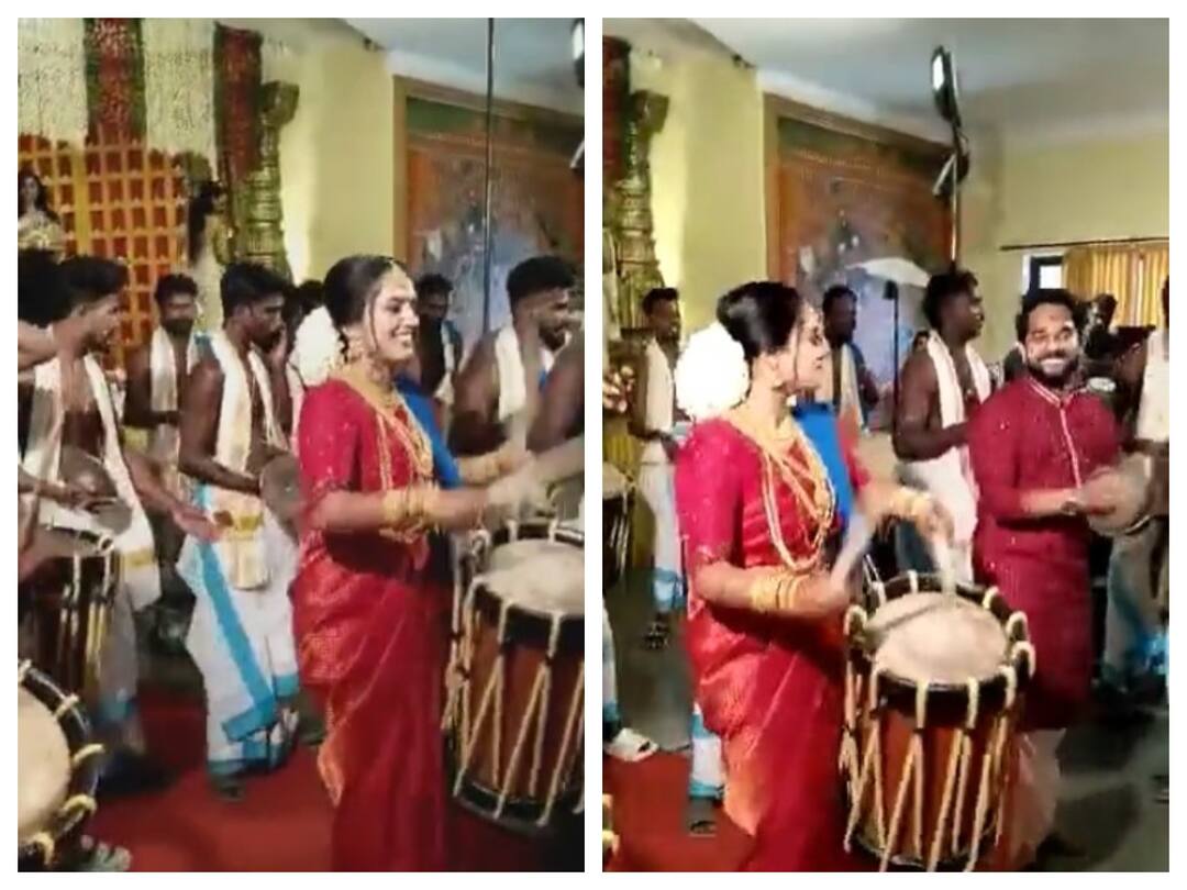 Viral Video kerala bride enthusiastically play chenda at her wedding video as viral | Viral ...