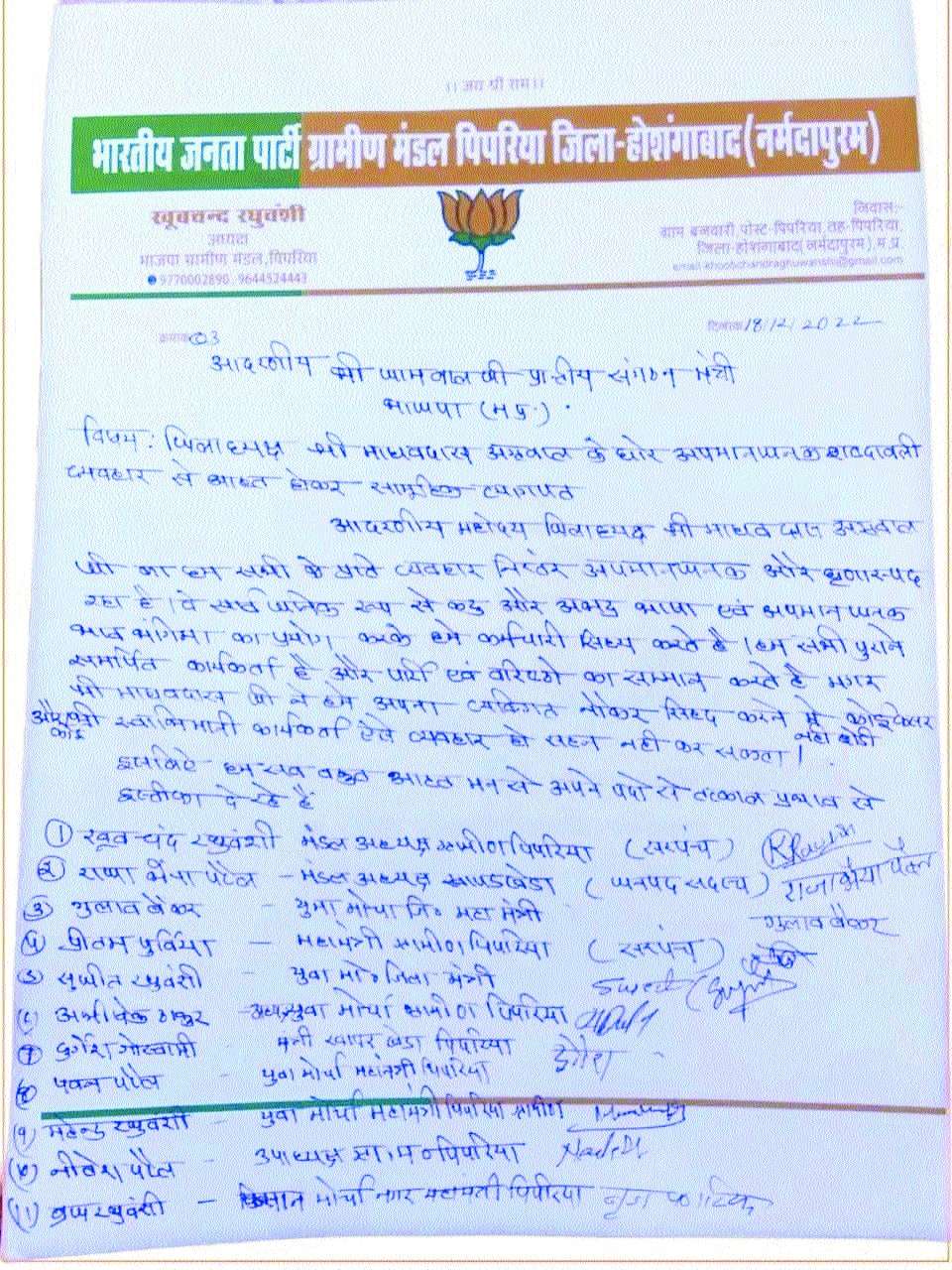 25 leaders of MP BJP resigned from the party know the truth of letter ...