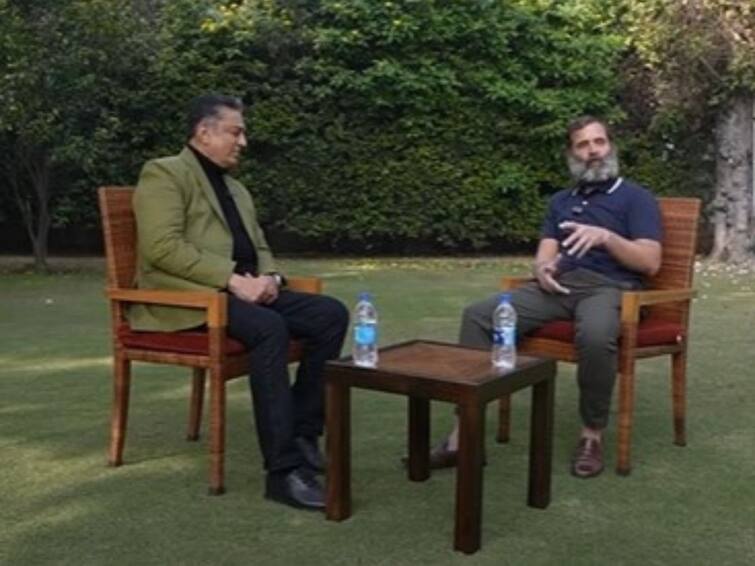 Kamal Haasan Joins Rahul Gandhi For A Chat After Bharat Jodo Yatra Watch The Conversation