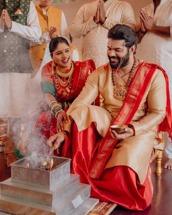 Akshaya Deodhar Hardik Joshi Tie The Knot See Inside Photos