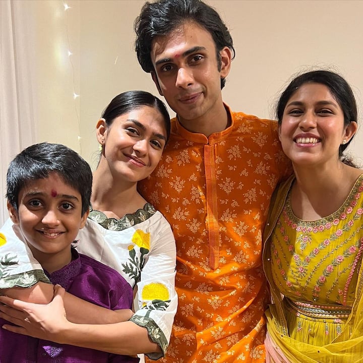 In pics actress Mrunal Thakur with her brother dhaval thakur and his ...