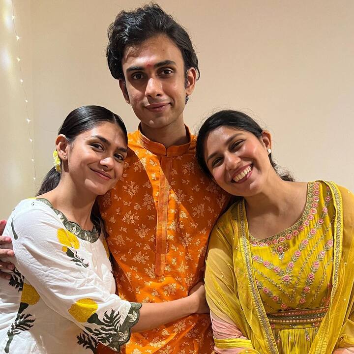 In pics actress Mrunal Thakur with her brother dhaval thakur and his ...
