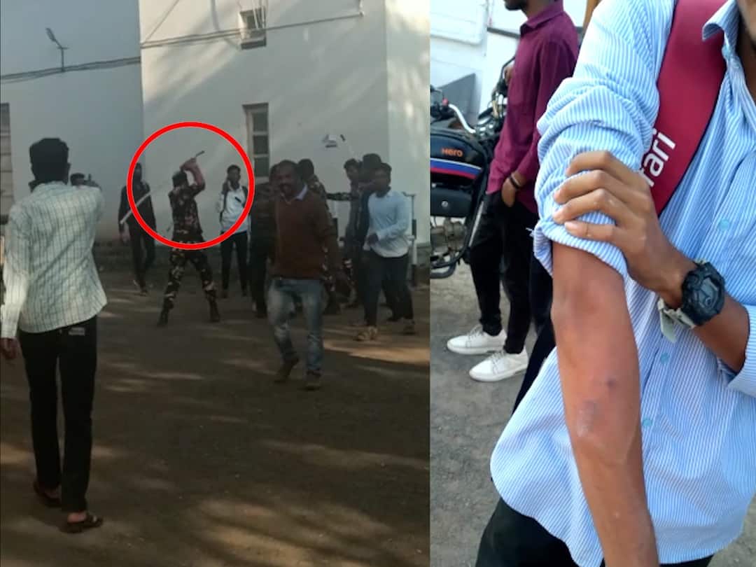 sangli willingdon college security guards beat up students | Sangli ...