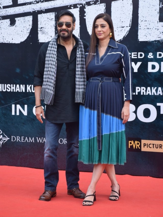 Bholaa Teaser Launch: Ajay Devgn And Tabu Pose Together Bholaa Teaser Launch: Ajay Devgn And Tabu Pose Together