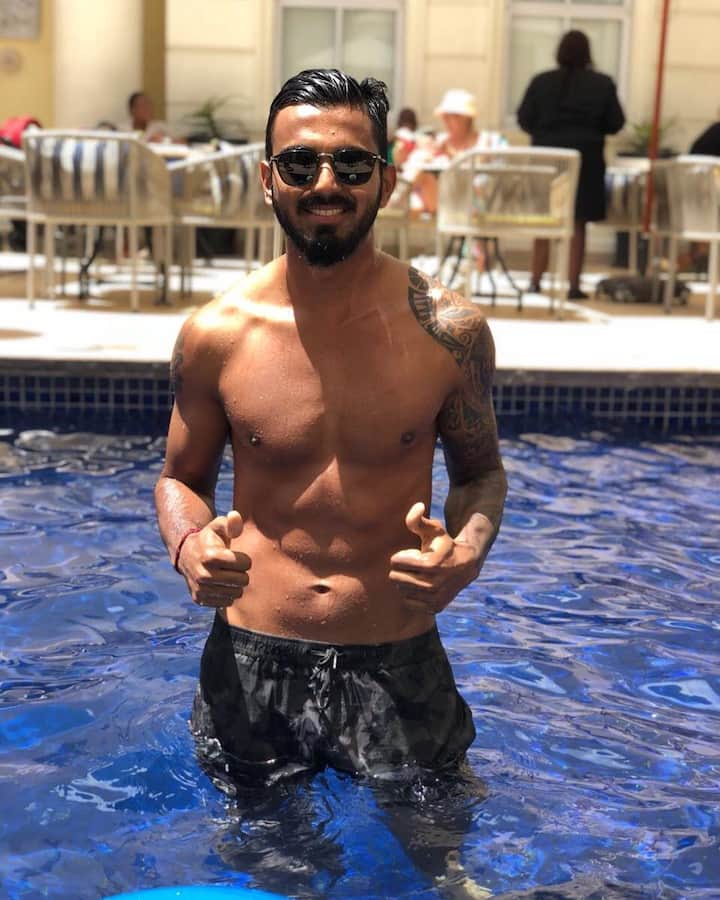 KL Rahul has love for Tattoos see his six abs and shirtless photos ...