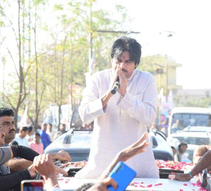 In Pics Varahi Vehicle Pooja Janasenani Pawan Kalyan Performs Pooja at ...