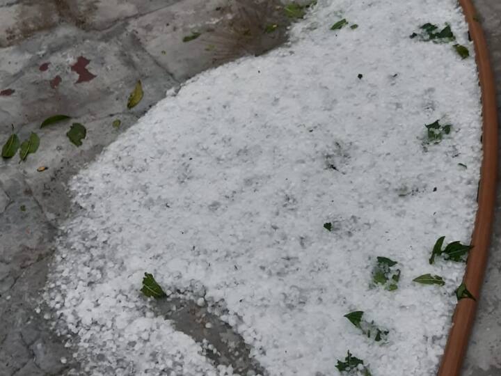 Hailstorm in Udaipur of Rajasthan, snow cover on the roads see photos ...