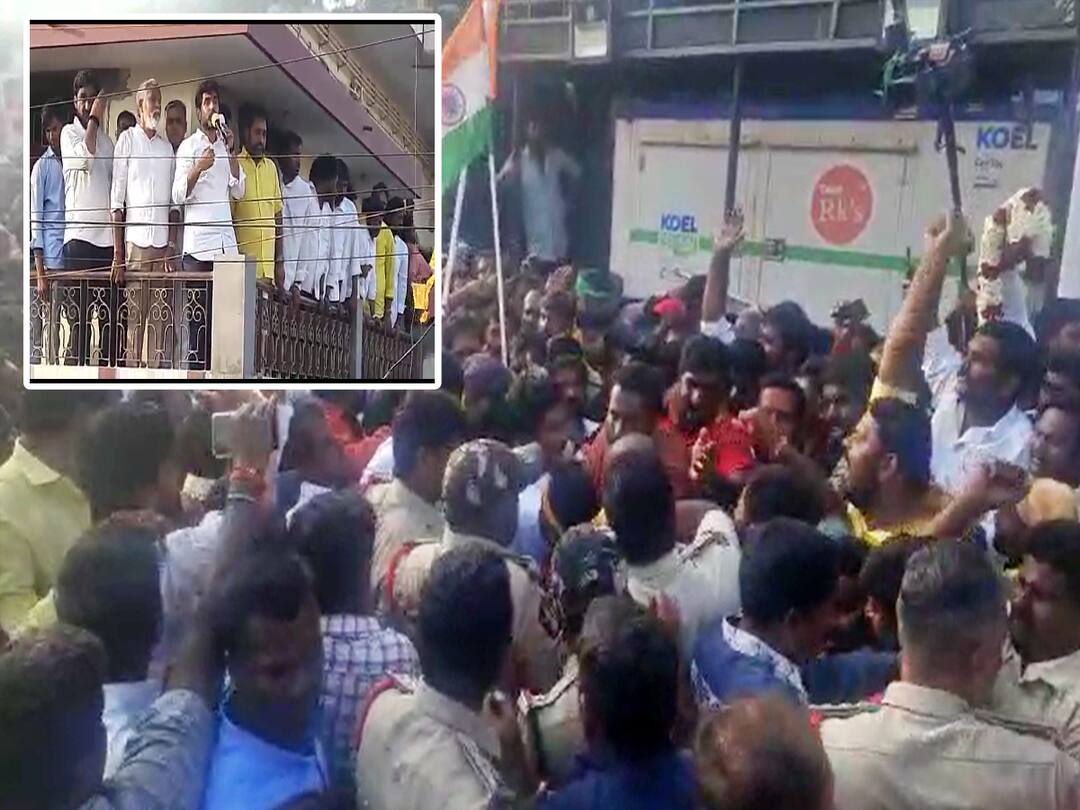 Bangarupalem TDP Lokesh Yuvagalam Padayatra Police seized campaign vehicle no permission for ...