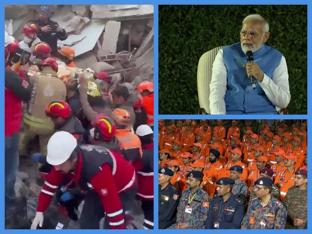 PM Narendra Modi interacts with Indian rescue professionals of NDRF and ...