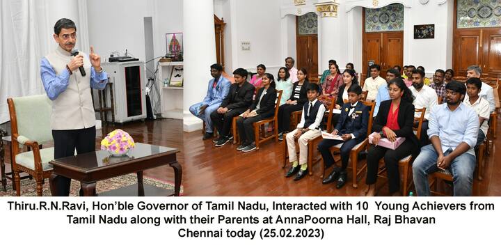 Tamil Nadu young achievers meets TN Governor RN Ravi check Tamil Nadu ...